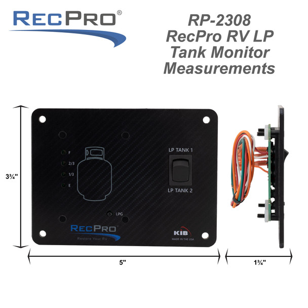 RV Dual Propane Tank Monitor Panel - RecPro