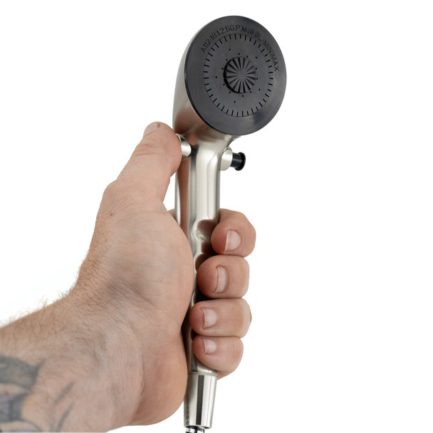 RV Handheld Shower Head and Hose with Shut Off Brushed Nickel - RecPro