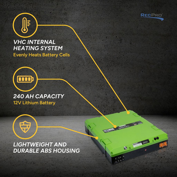 Expion360 Smart 12V Lithium Battery 240 Amp Hours with Bluetooth and ...