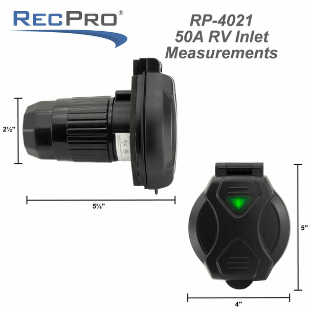 RecPro RV 50 Amp Power Inlet - RecPro