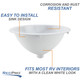 RV Oval White Sink 10" x 13" with Stopper - RecPro