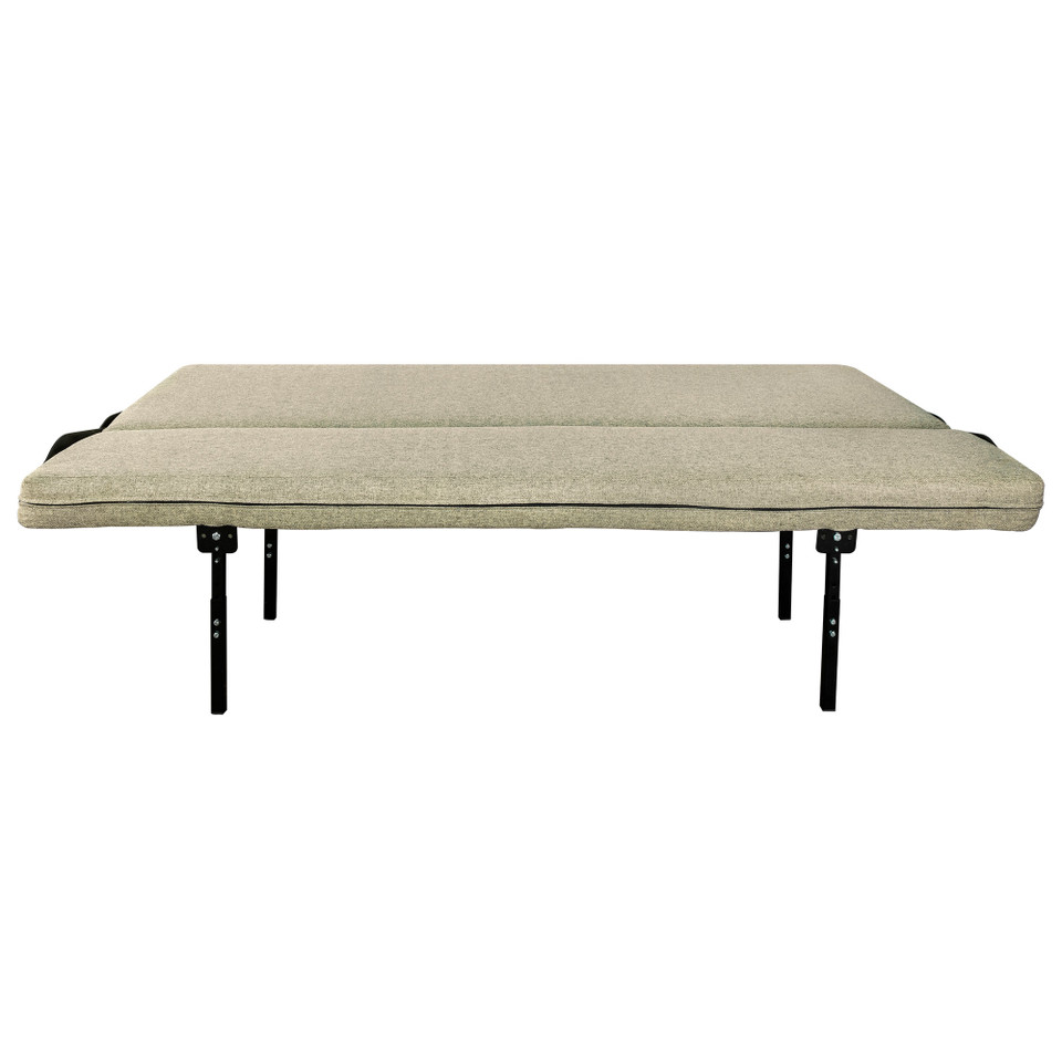 RecPro 60" RV Wall Mount Rollover Sofa with Adjustable Legs in Cloth ...