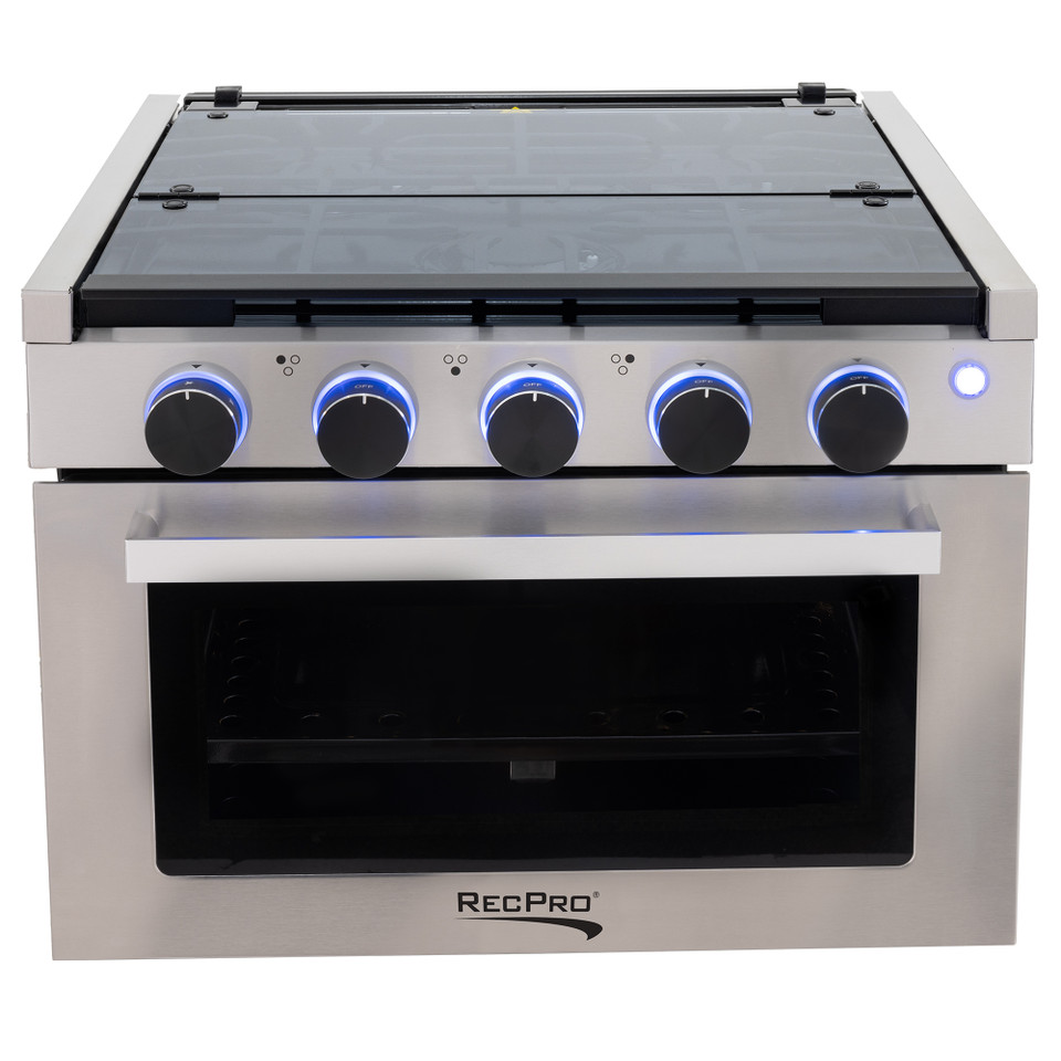 RV Stove Gas Range 17" Tall with Optional Range Vent Hood - RecPro