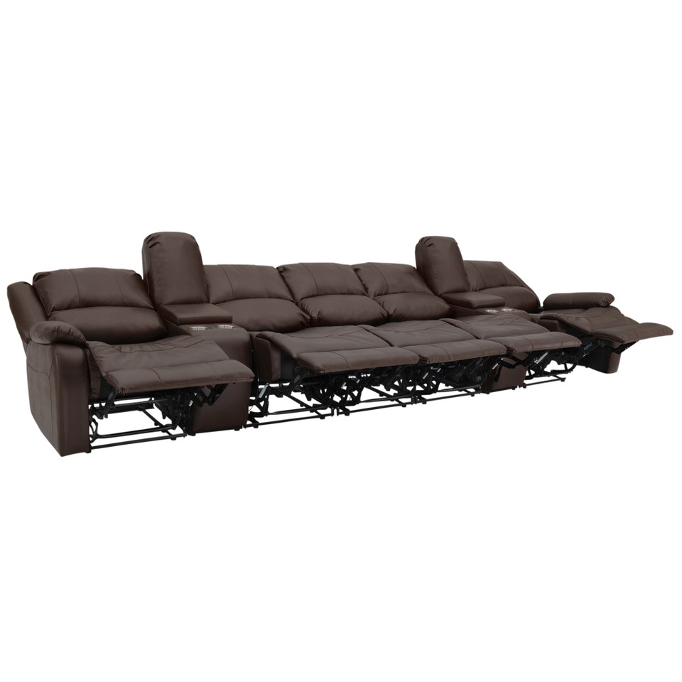 RecPro Charles 148" Wall Hugger RV Recliner Sofa with Three Center ...