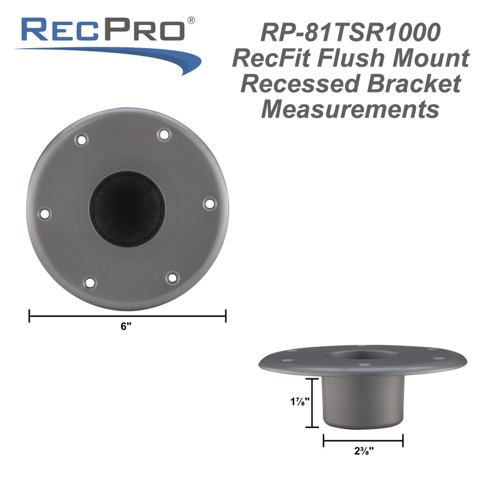 RecFit Flush Mount Recessed Bracket for RV Dinette Table Leg - RecPro