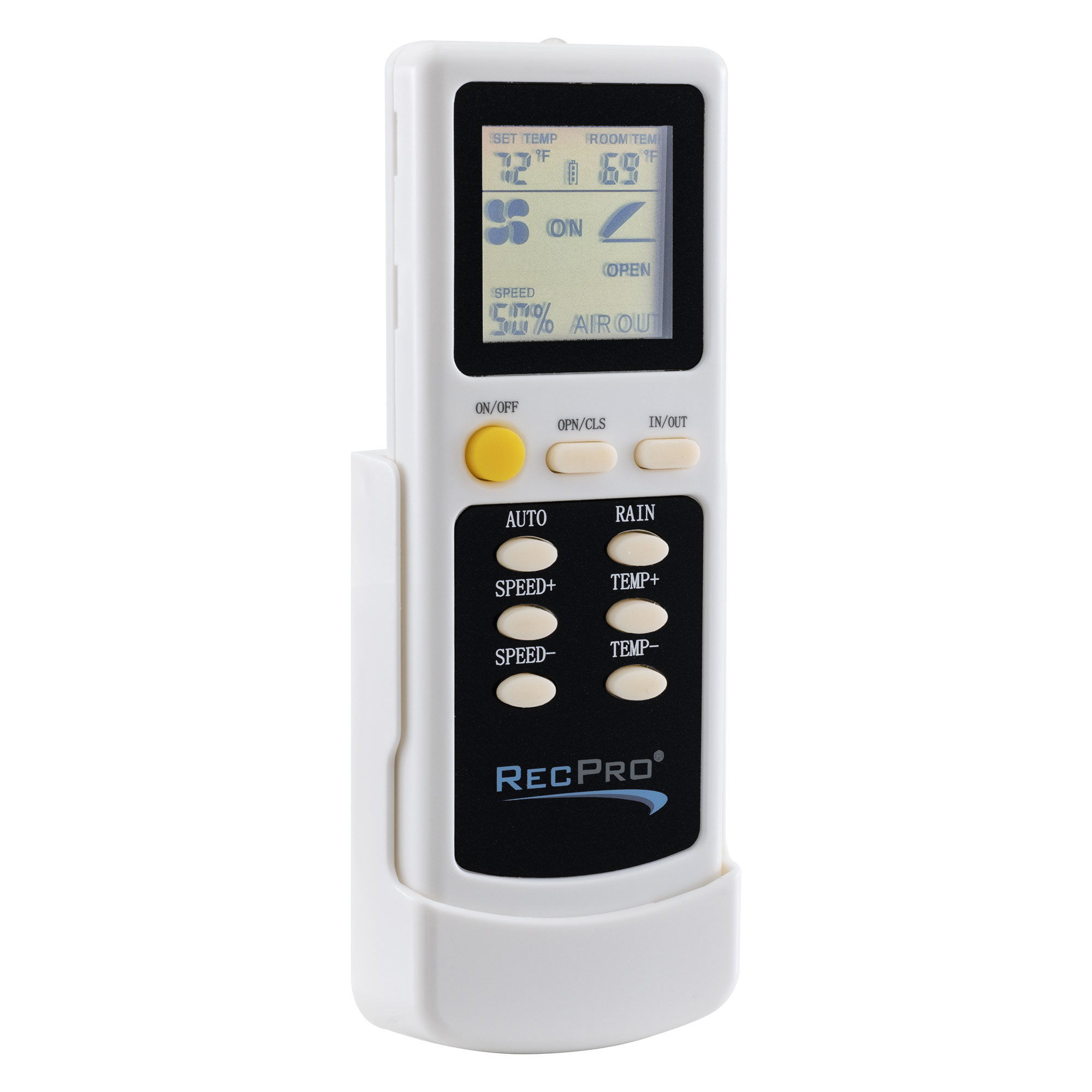 Vento Deluxe RV Roof Vent 10 Speed with Rain Sensor, Garnish Ring and ...