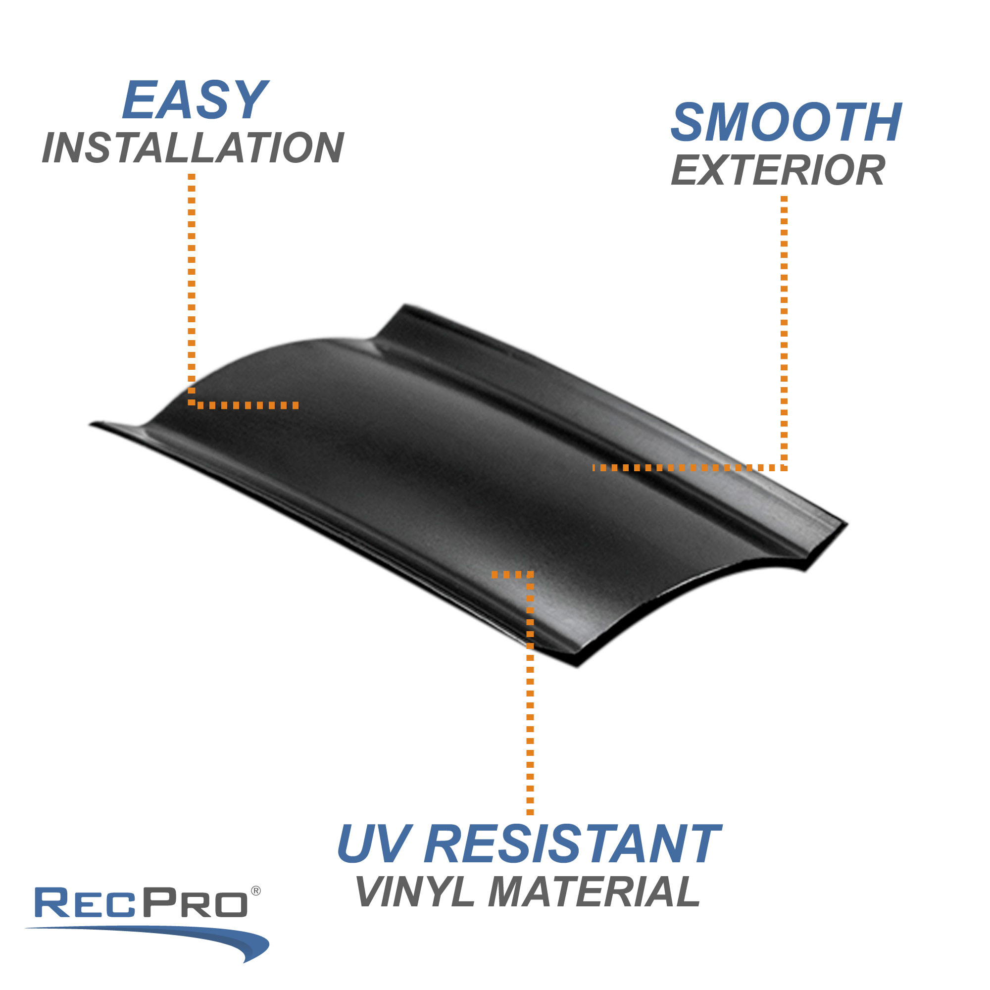 1" RV Vinyl Insert Black - RecPro