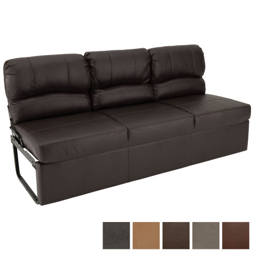 RecPro Charles 72" RV Jackknife Sleeper Sofa with Drop-Down Cupholders ...