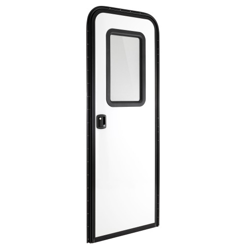 RV Entry Door with Screen Radius Corner Right Hand 26" x 72" - RecPro