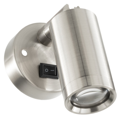 RV Reading Light 12V LED Satin Nickel with Swivel - RecPro