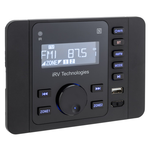 iRV 37 RV Mechless Stereo Unit AM/FM Radio/Bluetooth with Remote - RecPro