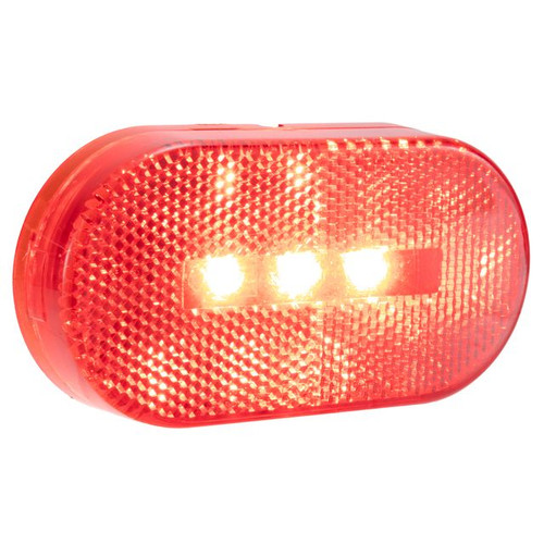 4" x 2" Oblong RV LED Marker Light Red/Red - RecPro