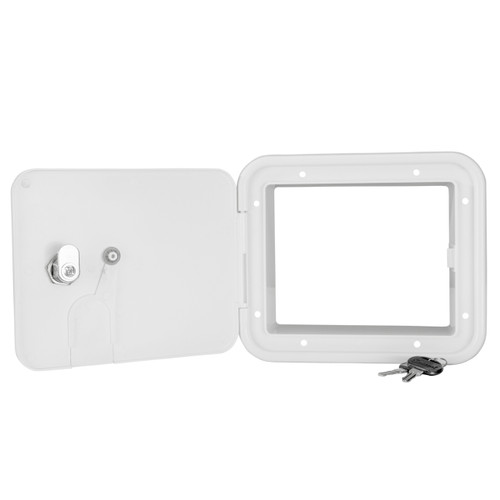 RV Lockable Power Cord/Water Inlet Hatch - RecPro