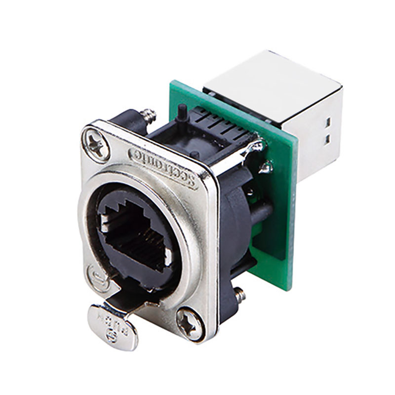 Seetronic SE8FDP etherCON Female D Series Pass-Through Panel Mount ...