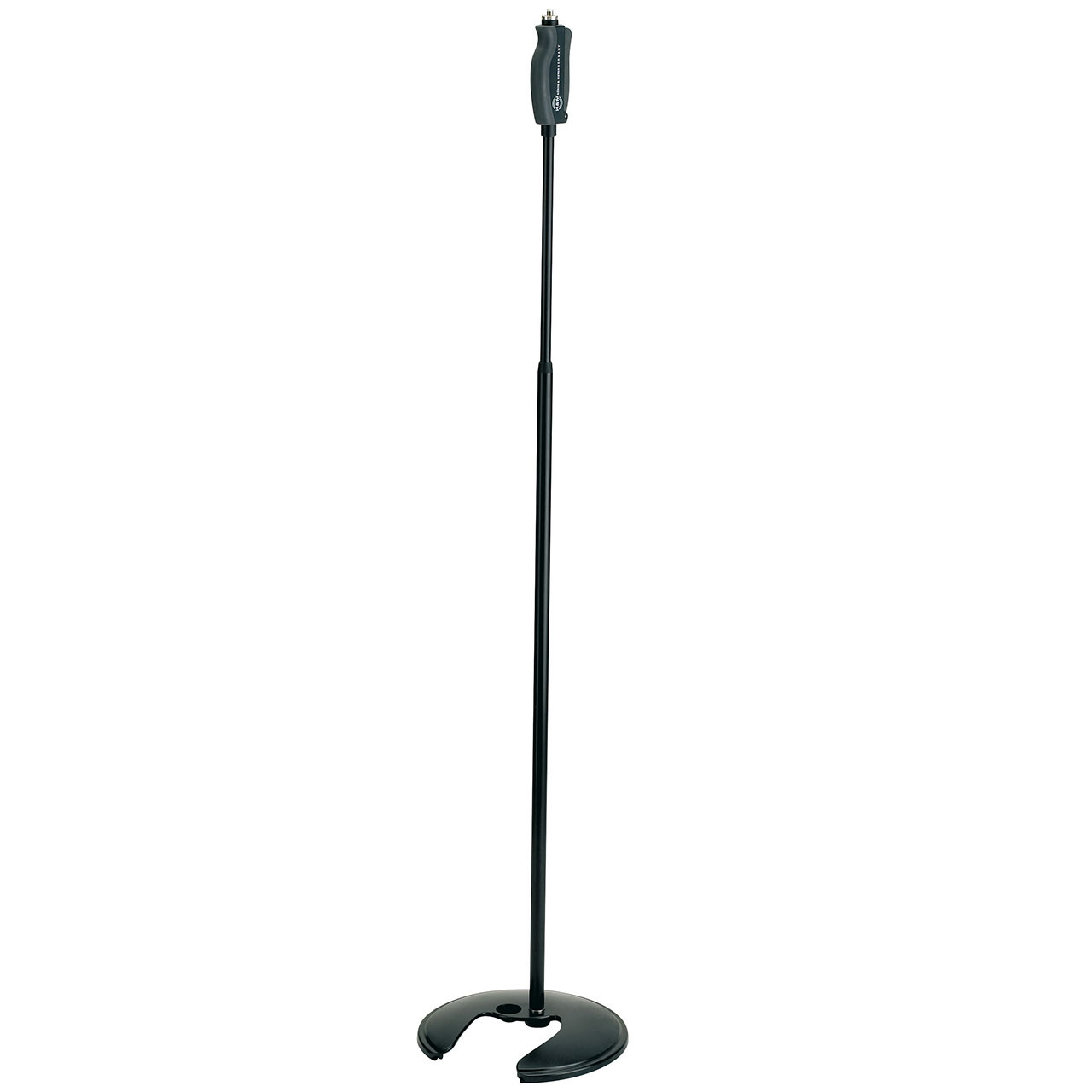K&M 26075 Stackable One-Hand Microphone Stand with Round Base, Black ...