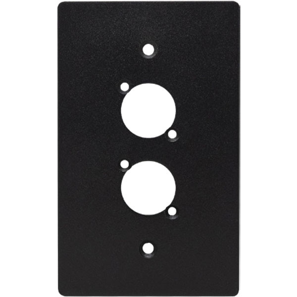 JSI Receptacle Plate 1-Gang 2 w/ 2 XLR modules and labeling, Black ...