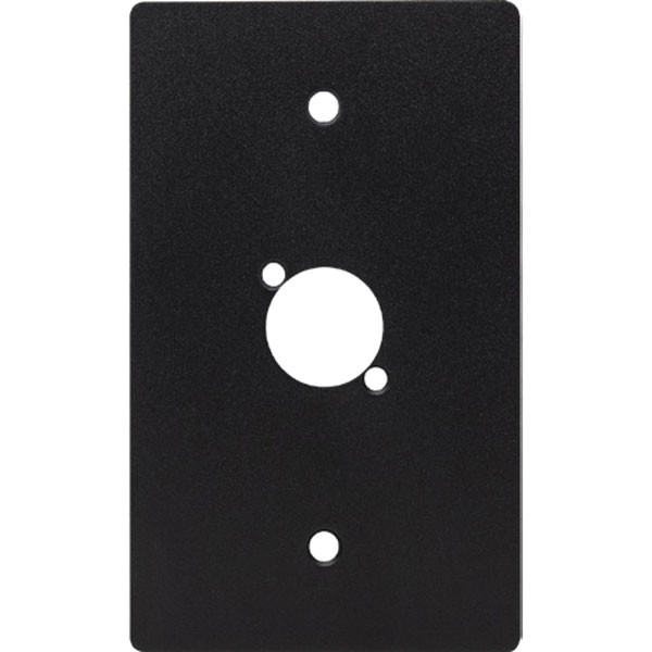 JSI Receptacle Plate 1 gang w/ 1 XLR module and labeling, Black ...