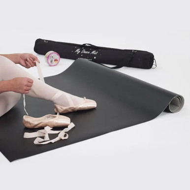 My Dance Mat Travel Kit - Personal Black Marley Dance Floor Mat ...