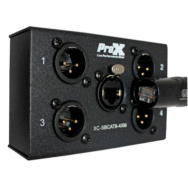 ProX 4-Channel CAT6 Audio Snake Box to (4) XLR Male - Monkey Wrench ...