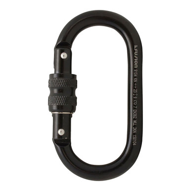 Fusion FP-9104 Ovatti Oval Screw Lock Carabiner, Black - Monkey Wrench ...