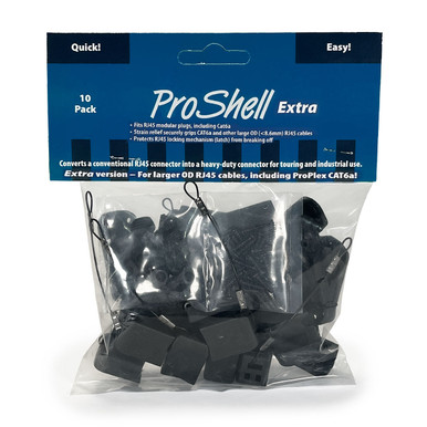 ProShell Extra RJ45 Back Shells with Caps and Tethers, pack of 10 ...