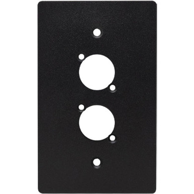 JSI Receptacle Plate 1-Gang 2 w/ 2 XLR modules and labeling, Black ...