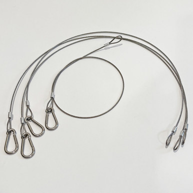 Safety Cables 23" Silver, LOT of 4 - Monkey Wrench Productions