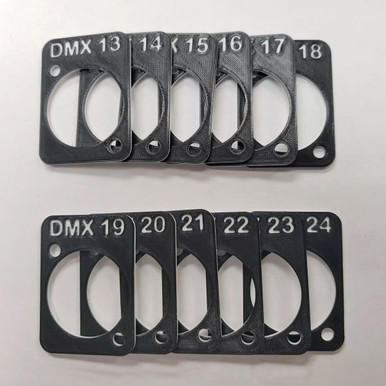 Rack Panel Labels "DMX" 13-24 - Monkey Wrench Productions