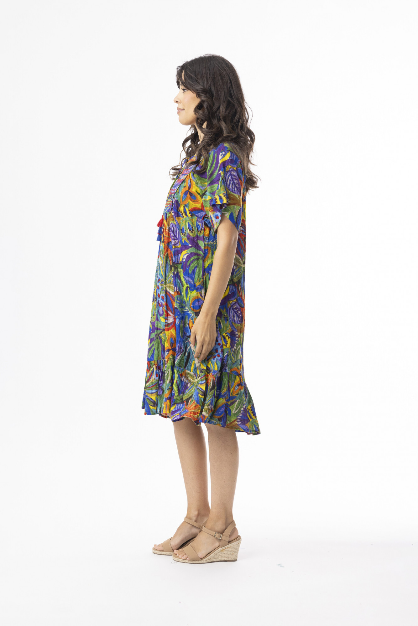 Zapallar Bib Dress in Print | Orientique | @alibiOnline
