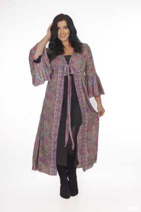 LSLK Long Silk Kebaya Top in Purple | Ombak | @alibiOnline