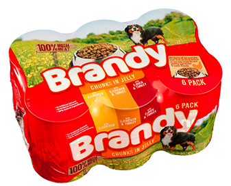 Brandy Dog Chunks Jelly 6x395g