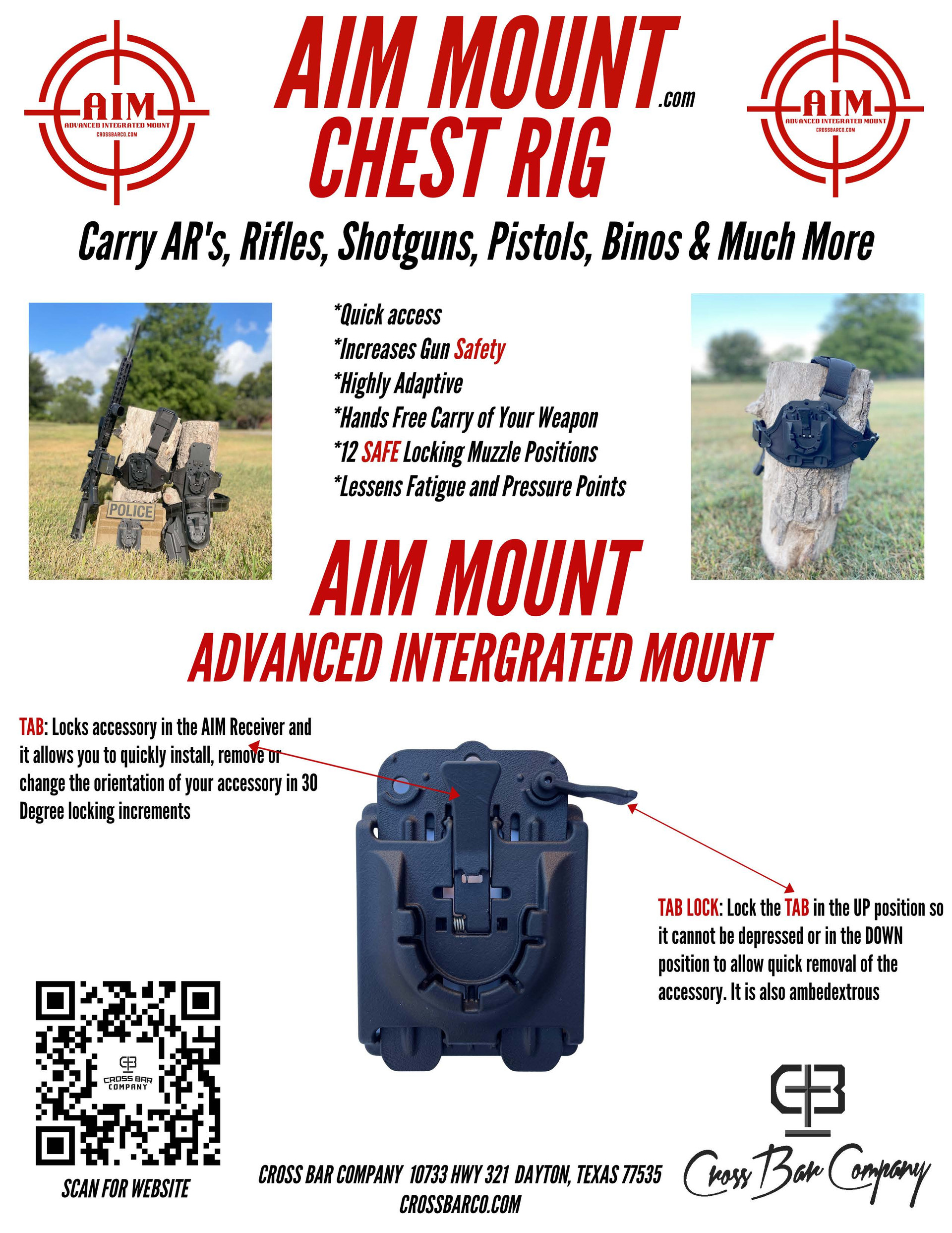Chest Rig AIM MOLLE Receiver Crossbar