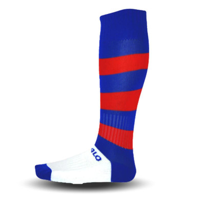 Buffalo Sports Pro Football Socks - Royal Red Hoops