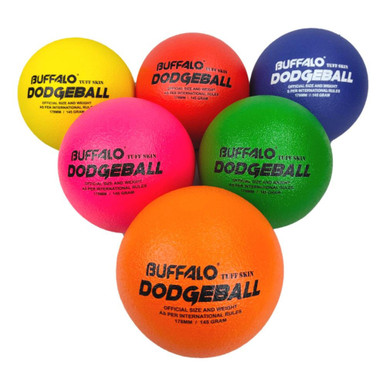 Buffalo Sports Official Tuff Skin Foam Dodgeball Set of 6