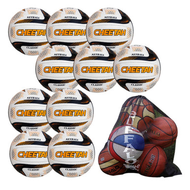 Cheetah Sports Classic Netball 10 Pack