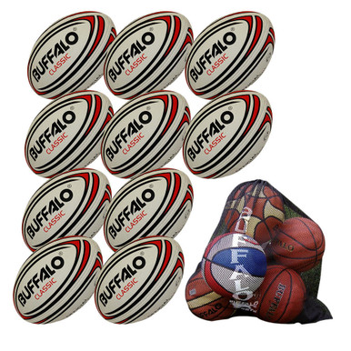 Buffalo Sports Classic Pro Rugby League Ball 10 Pack