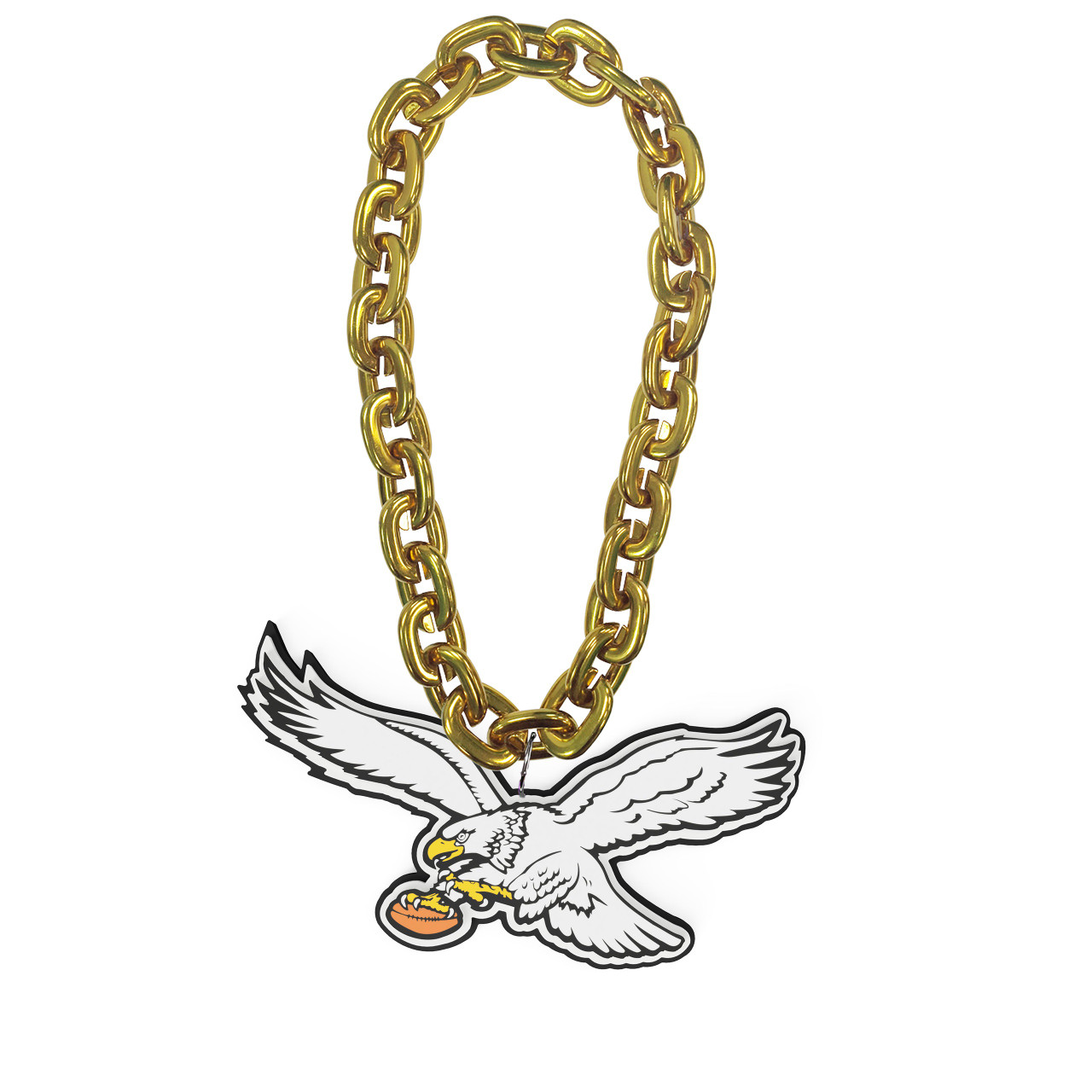 PHILADELPHIA EAGLES "WHITE" EAGLE THROWBACK LOGO (GOLD) FAN CHAIN