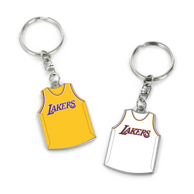 LOS ANGELES LAKERS REVERSIBLE HOME/AWAY JERSEY KEYCHAIN