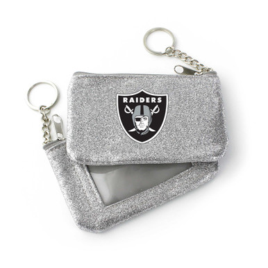 LAS VEGAS RAIDERS (SILVER) SPARKLE COIN PURSE (OC)