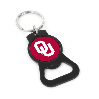 OKLAHOMA (BLACK) BOTTLE OPENER KEYCHAIN
