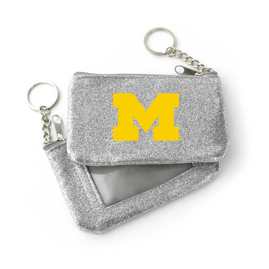 MICHIGAN (SILVER) SPARKLE COIN PURSE (OC)