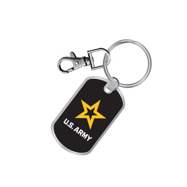 US ARMY MILITARY DOG TAG KEYCHAIN