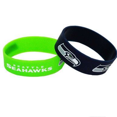 SEATTLE SEAHAWKS WIDE BRACELETS (2-PACK)