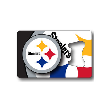 PITTSBURGH STEELERS CREDIT CARD BOTTLE OPENER MAGNET