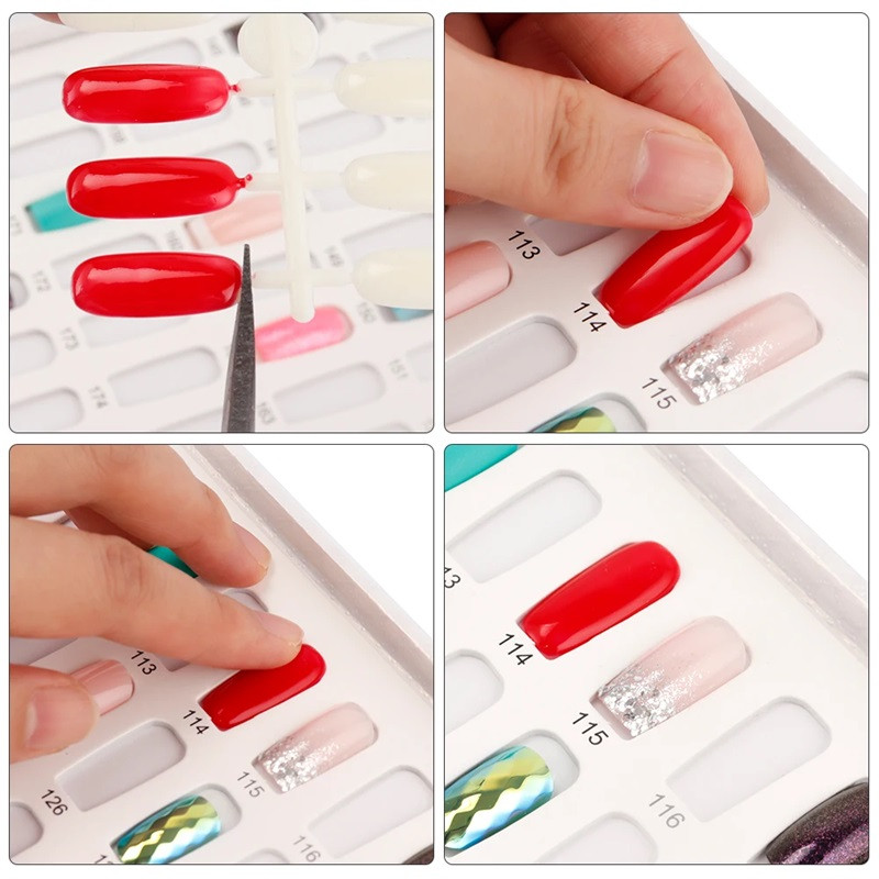 Nail Color Board Display Palette + 216 Tips