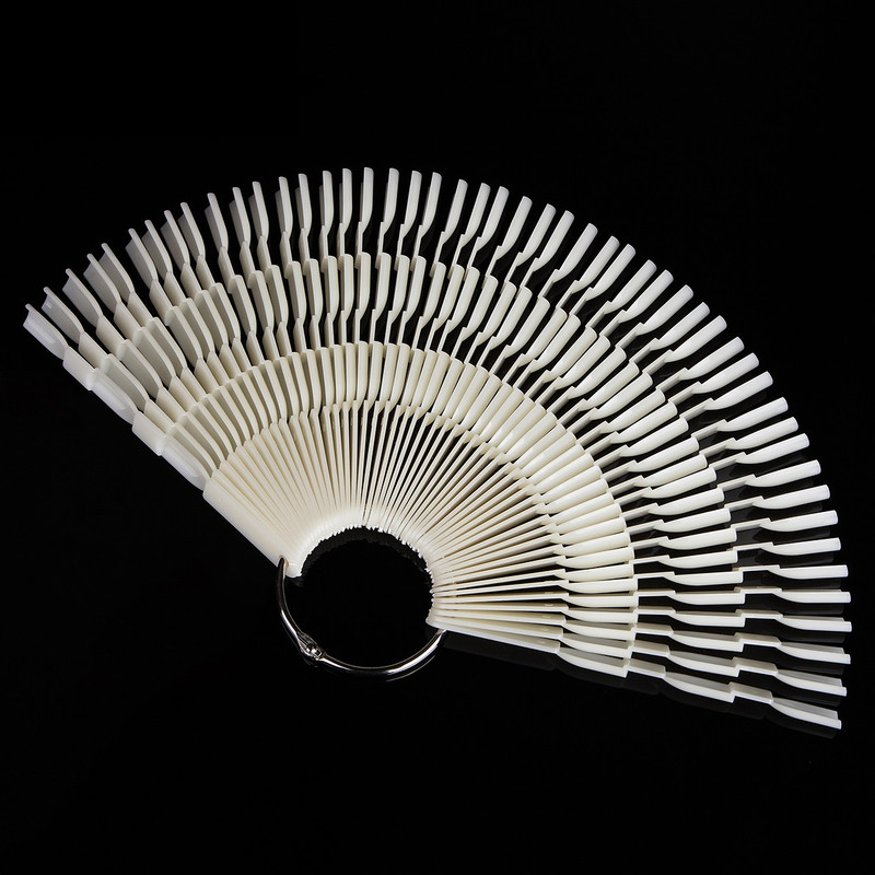150pcs Nail Art Fan Shape Display Natural Chart Gel Polish Coloring ...