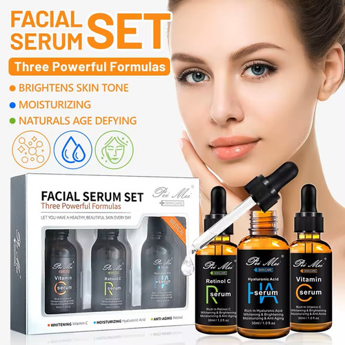 3pcs Organic Facial Serum Set