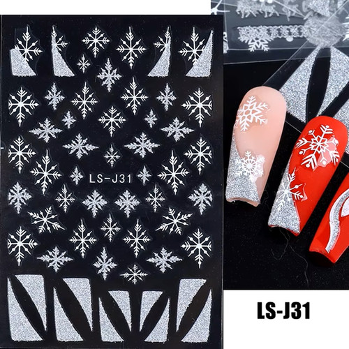 5D Christmas Stars Nail Art Sticker