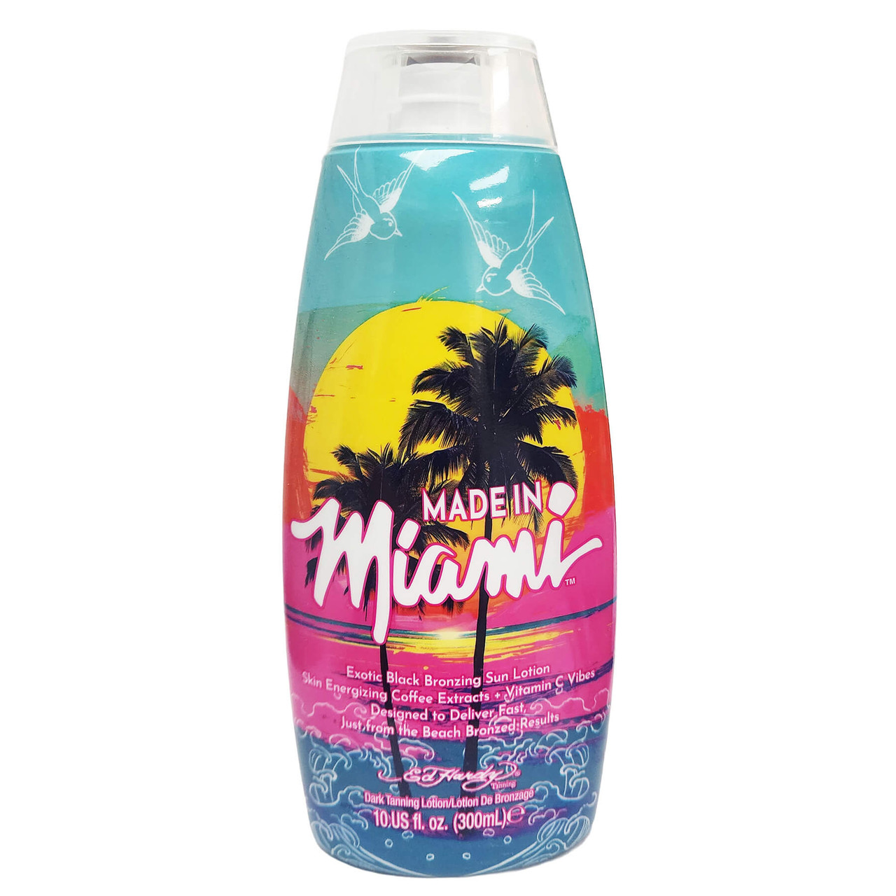Ed Hardy Made in Miami Exotic Black Bronzing Sun Lotion - 10 oz.