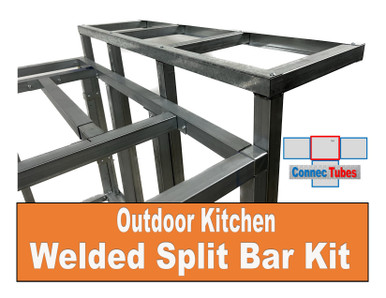 4ft Welded Split Bar Counter for Outdoor Kitchens